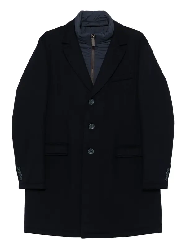 Herno Virgin Wool Coat - Blue