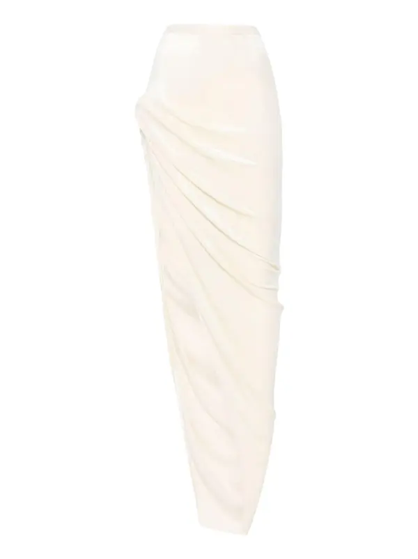 Rick Owens Twisted Edfu Maxi Skirt - Neutrals
