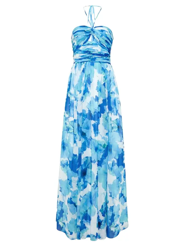Monique Lhuillier Emilia Maxi Dress - Blue