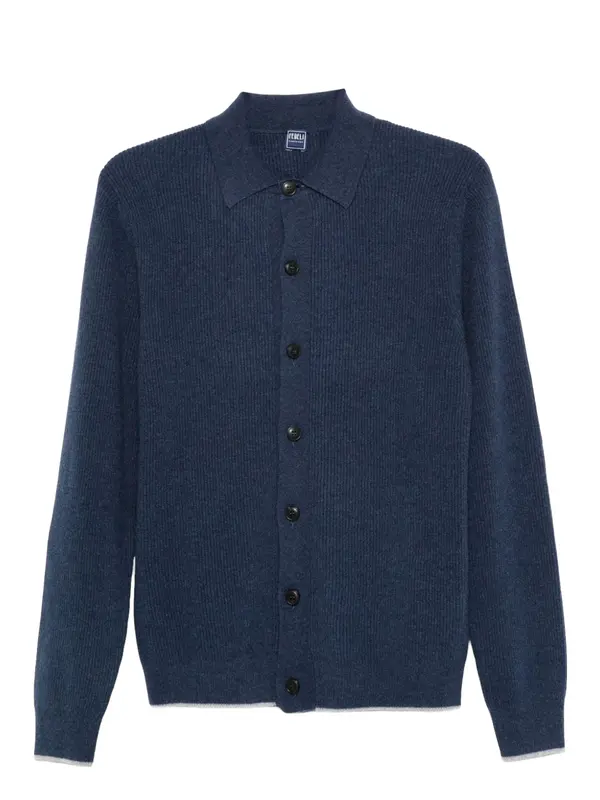 Fedeli Cashmere Cardigan - Blue