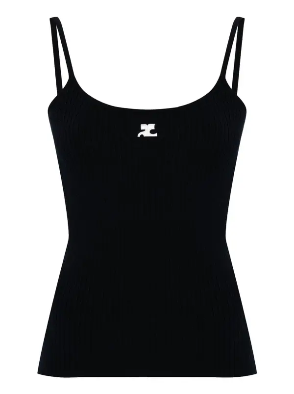 COURREGES Reedition Ribbed Tank Top - Blue