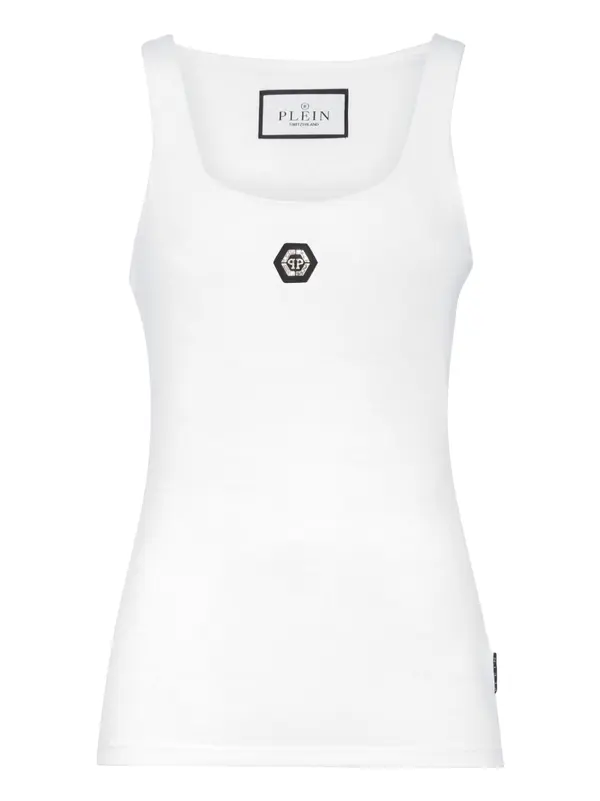Philipp Plein Logo-appliqué Tank Top - White