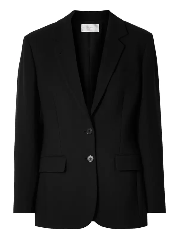 THE ROW Linda Wool-twill Blazer - Black