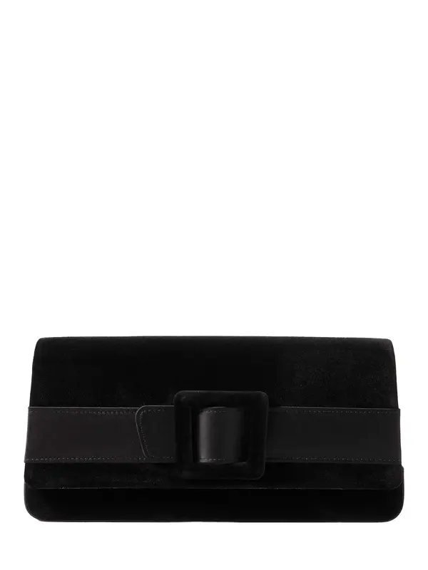 Manolo Blahnik Maygot Buckle-embellished Clutch - Black