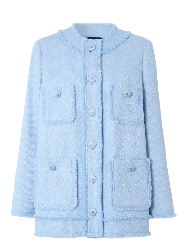Dolce & Gabbana Wool-blend Tweed Jacket - Blue