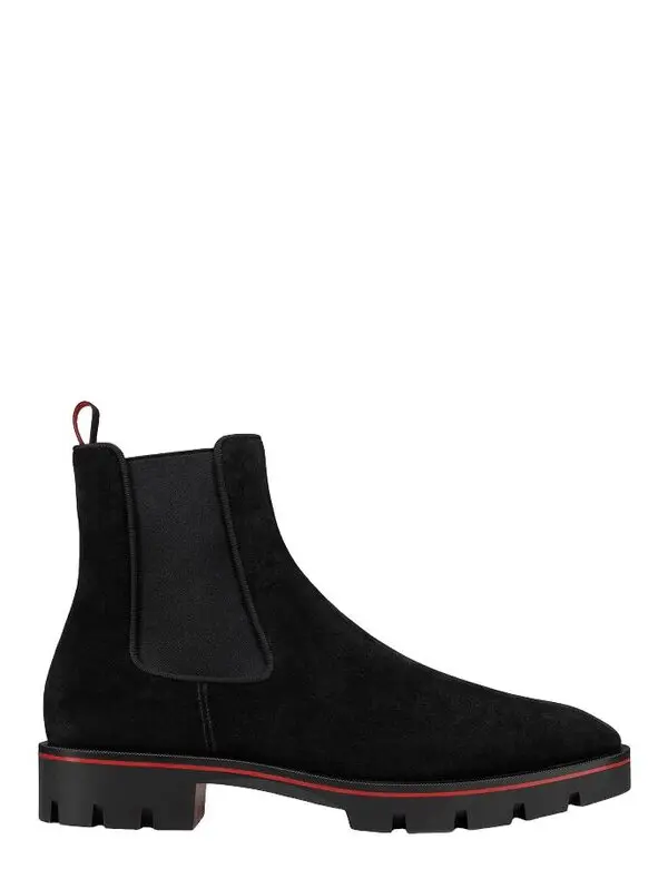 CHRISTIAN LOUBOUTIN Alpinosol Leather Ankle Booties - Black