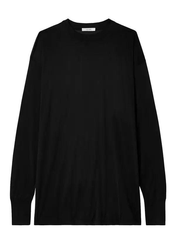 THE ROW Wapi Silk Top - Black