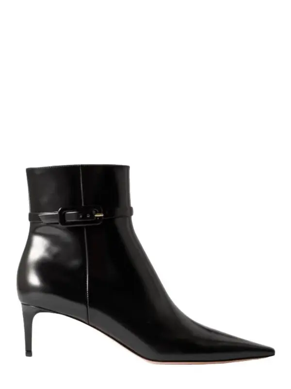 GIANVITO ROSSI Tokio 55 Leather Ankle Boots - Black