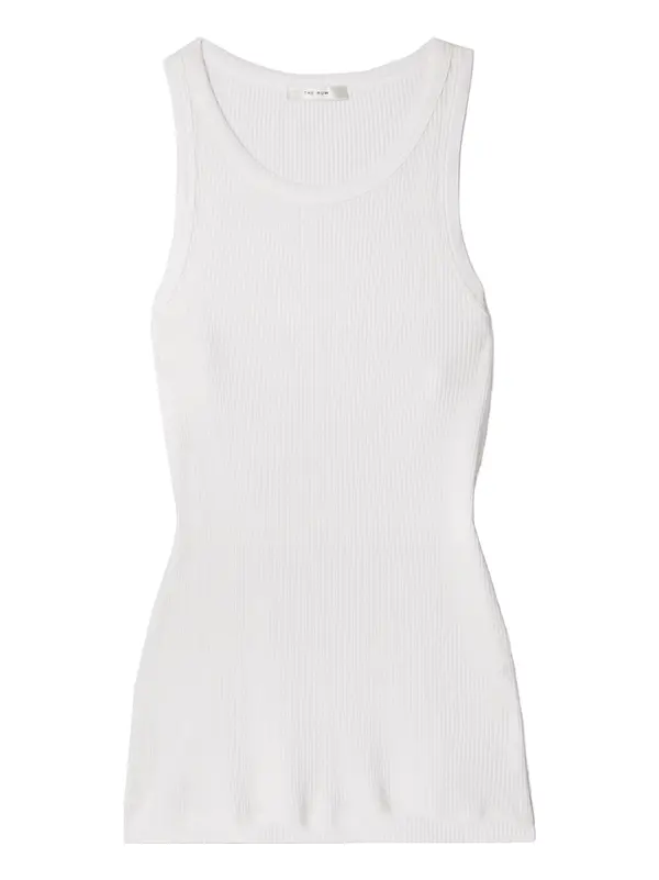 THE ROW Misty Ribbed Tank - White