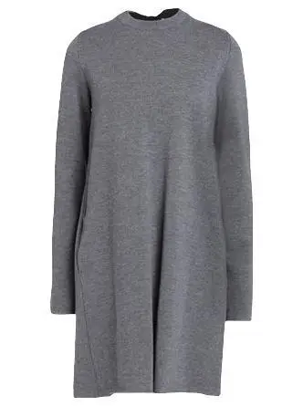 SEMICOUTURE Mini Dress In Virgin Wool Blend - Grey