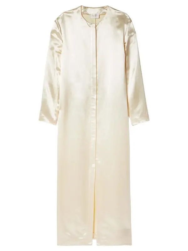 THE ROW Iside Satin Midi Dress - Neutrals