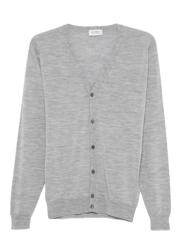 John Smedley V-neck Cardigan - Grey