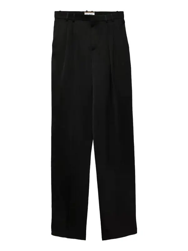 Saint Laurent Satin Trousers - Black