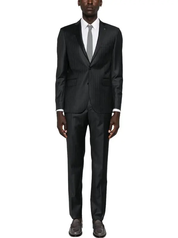 Tagliatore Pinstripe-pattern Suit - Grey