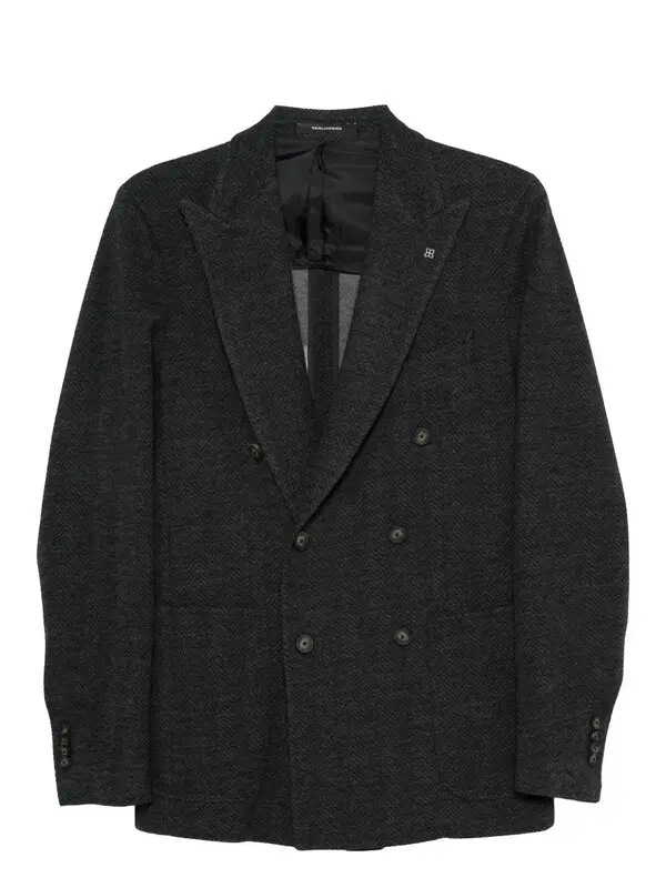 Tagliatore Herringbone Blazer - Grey