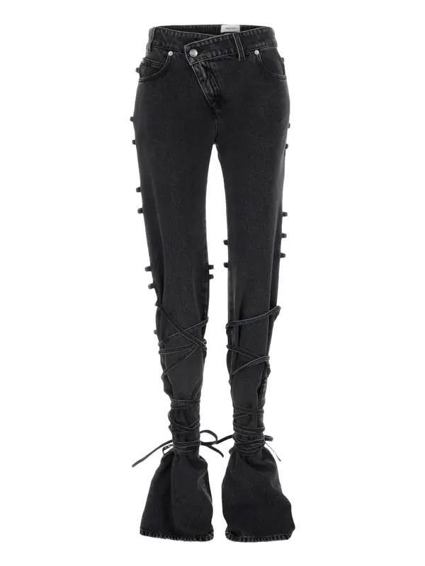 Alexander McQueen Tied Jeans - Black
