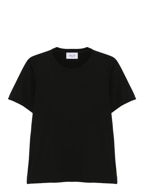 D4.0 Cotton T-shirt - Black