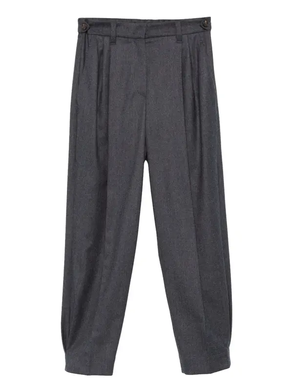 Brunello Cucinelli Pleat-detail Tailored Trousers - Grey