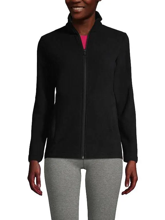 LANDS' END Full-zip Fleece Jacket - Black