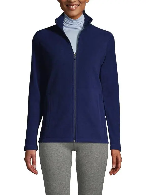 LANDS' END Full-zip Fleece Jacket - Deep Sea Navy