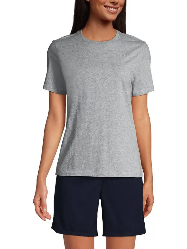 LANDS' END School Uniform Essential T-shirt - Gray Heather