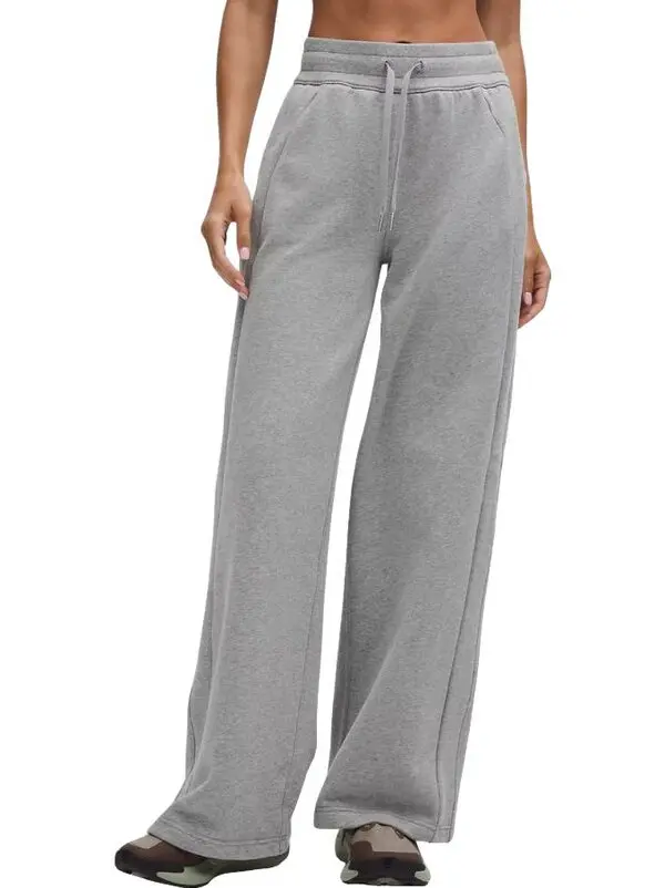 Lululemon Scuba Mid-rise Wide-leg Pant - Heathered Core Medium Grey
