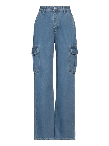 THE FRANKIE SHOP Cotton Cargo Jeans - Blue