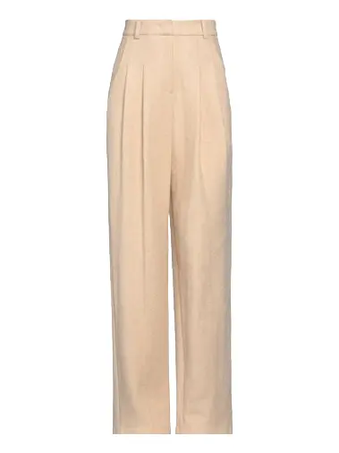 THE FRANKIE SHOP Flannel Straight-leg Pants - Beige
