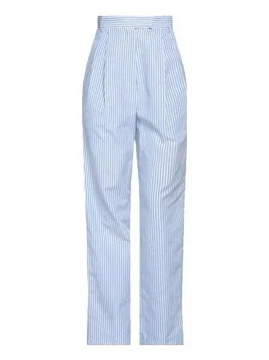 THE FRANKIE SHOP Striped Straight-leg Pants - Light Blue