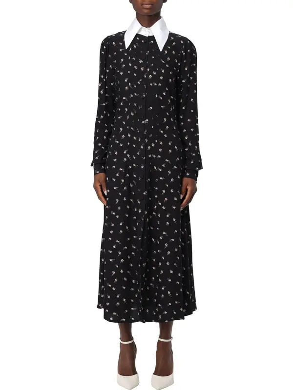 MAR DE MARGARITAS Floral Print Dress - Black