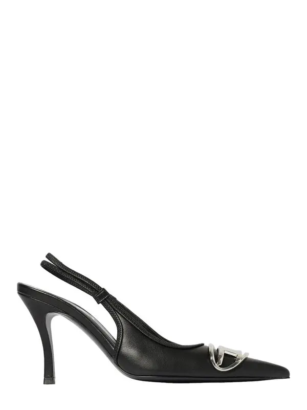 DIESEL® Slingback Pumps With Embellishment - Black