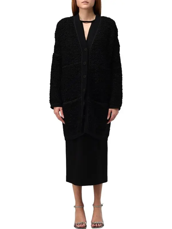 Giorgio Armani Textured Cardigan - Black