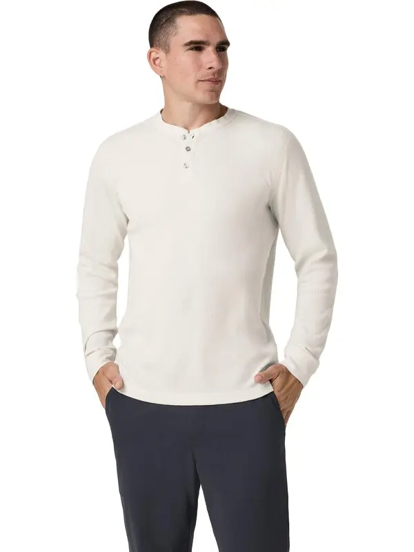 Vuori Waffle Henley - Marshmallow