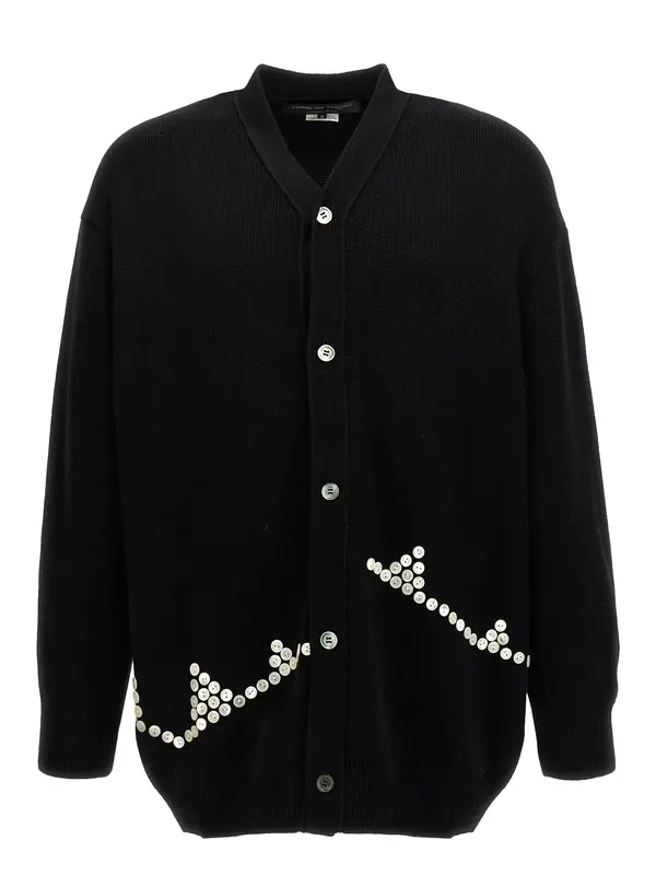 Comme Des Garçons Button Detail Sweater - Black