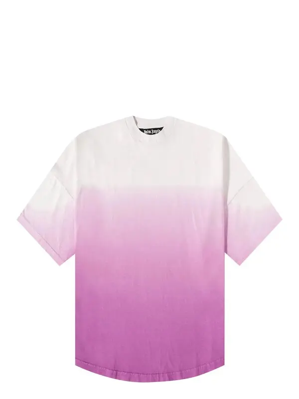Palm Angels Gradient Overlogo Tee /white - Purple
