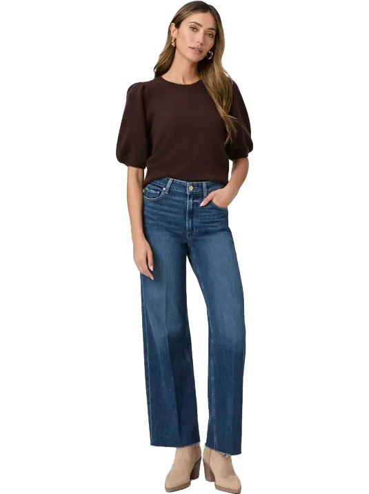 Paige Anessa Wide Leg Jean - Denim
