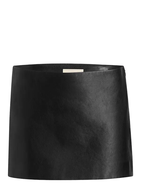 Khaite Jett Striped Miniskirt - Black