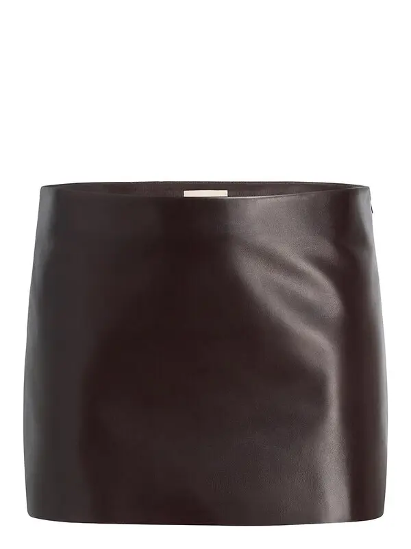 Khaite Jett Striped Miniskirt - Mud