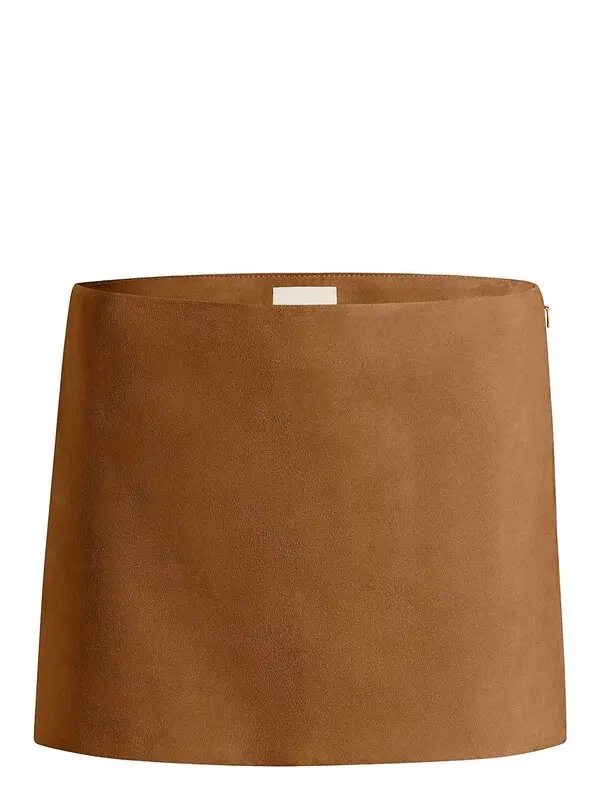 Khaite Jett Striped Miniskirt - Toffee