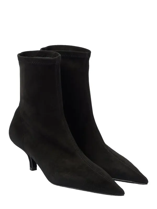 TOTEME Suede Sock Boots - Black