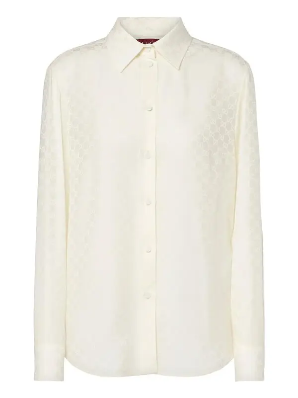 Gucci Gg Silk Crêpe Shirt - White