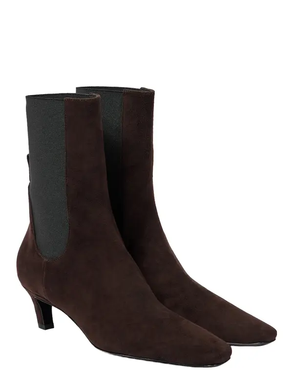 TOTEME Suede Ankle Boots - Brown