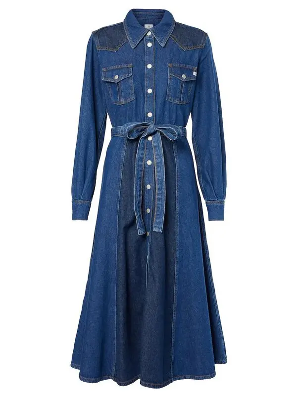 Ag Marseille Denim Shirt Dress - Blue