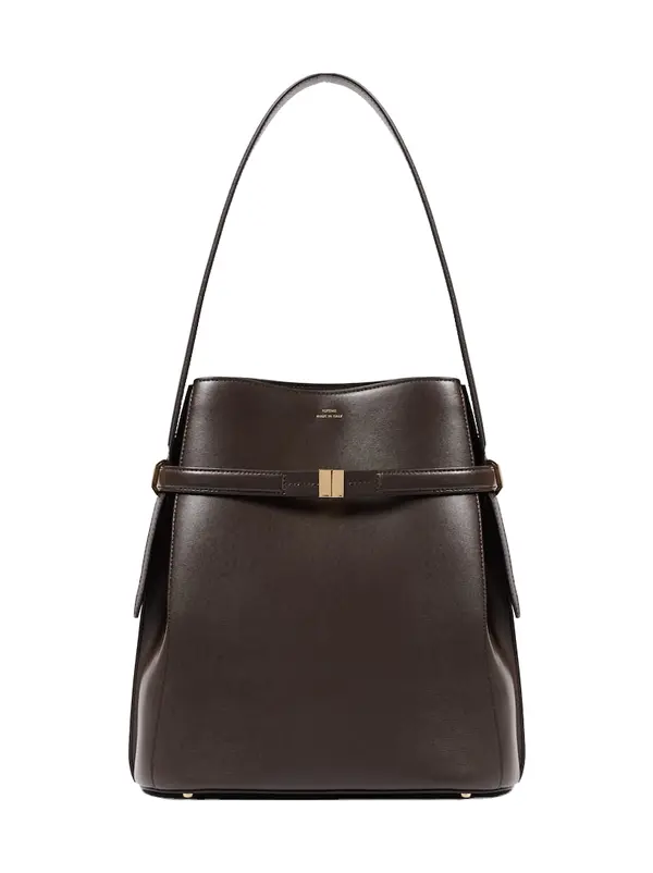 TOTEME Leather Bucket Bag - Brown
