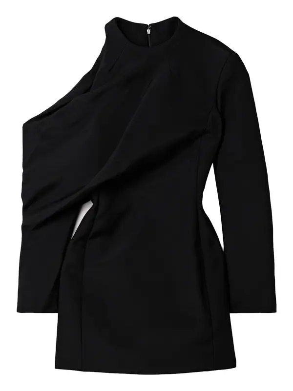 Khaite Tristan One-shoulder Cady Top - Black