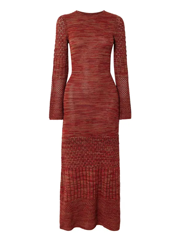 Escvdo Murga Open-back Alpaca Maxi Dress - Brown