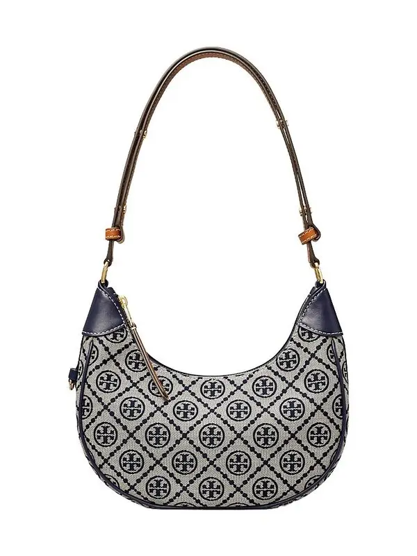 Tory Burch T Monogram Crescent Bag - Tory Navy