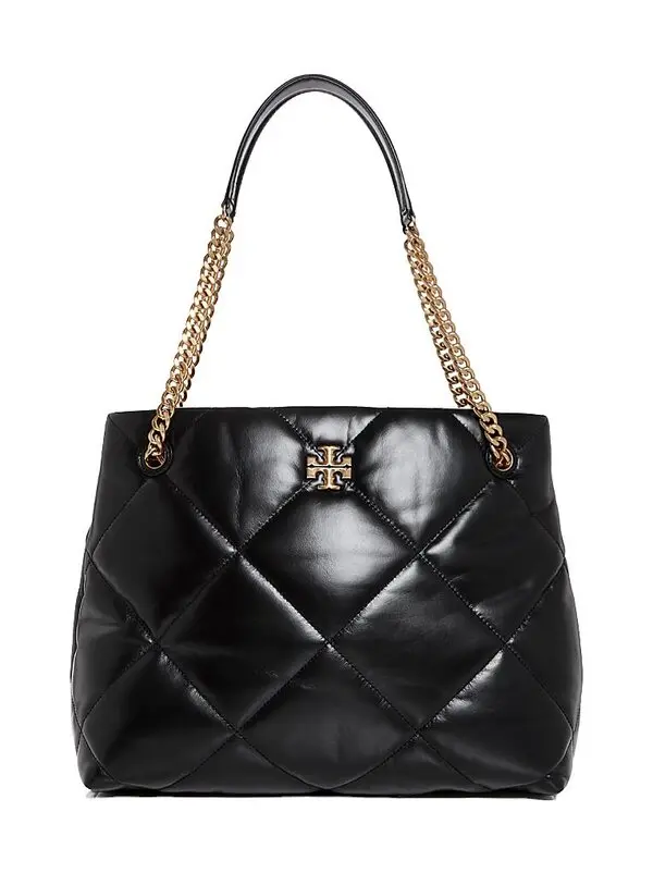 Tory Burch Kira Diamond Quilt Leather Tote - Black