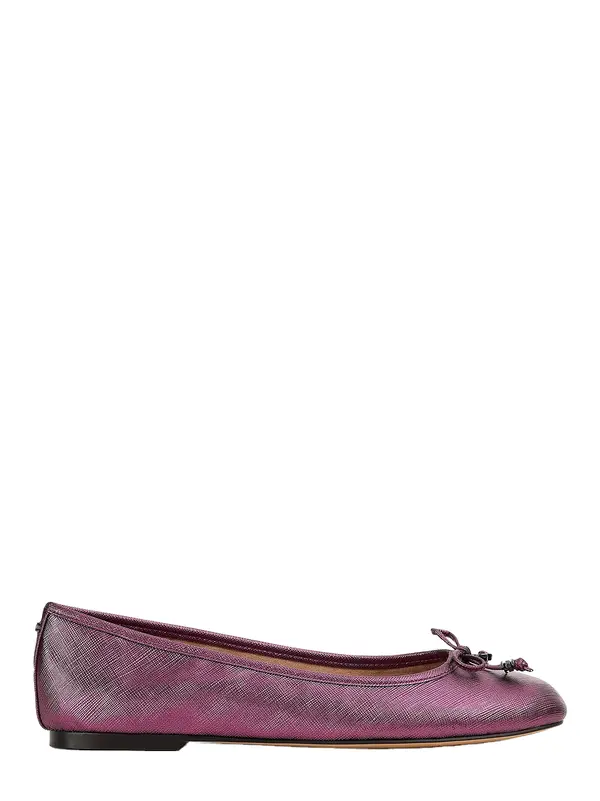 Sam Edelman Felicia Metallic Textured Ballet Flats - Dark Purple