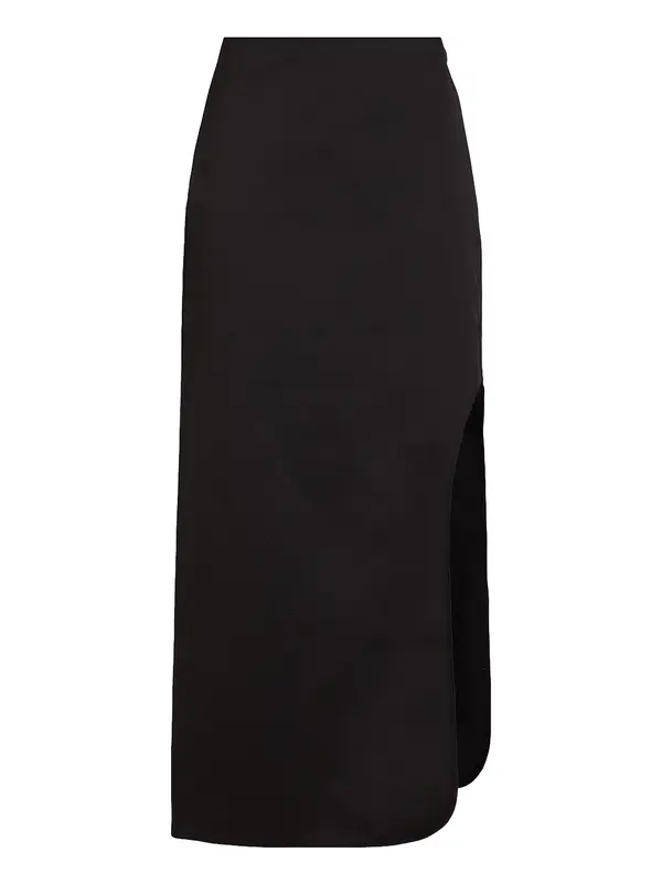 BY MALENE BIRGER Wick Duchesse-satin Midi Skirt - Black